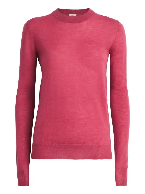 JOSEPH Cashair Round-neck Sweater - Pink
