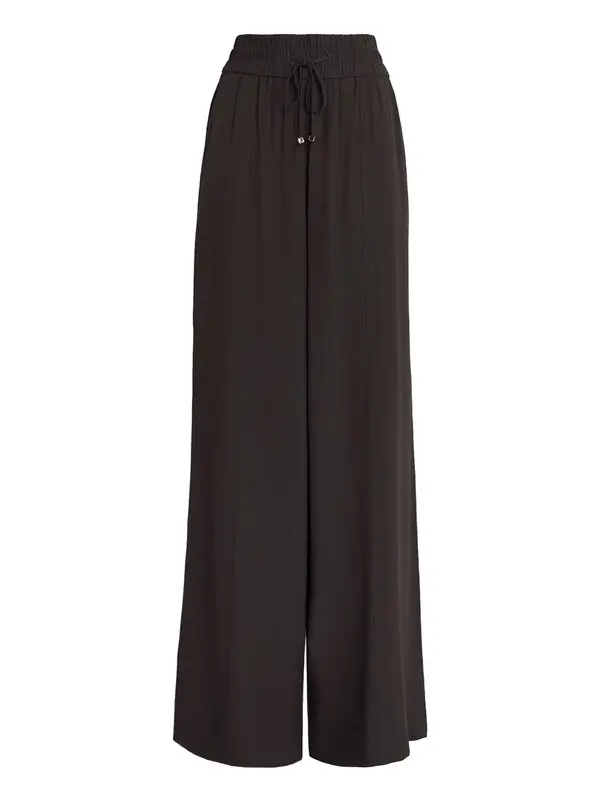 JOSEPH Crepe Dee Wide-leg Trousers - Brown