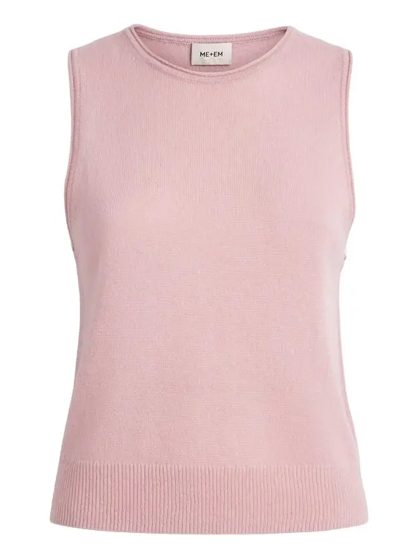 ME+EM Cashmere Sweater Vest - Pink