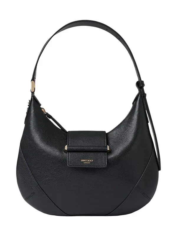 JIMMY CHOO Small Leather Bar Shoulder Bag - Black