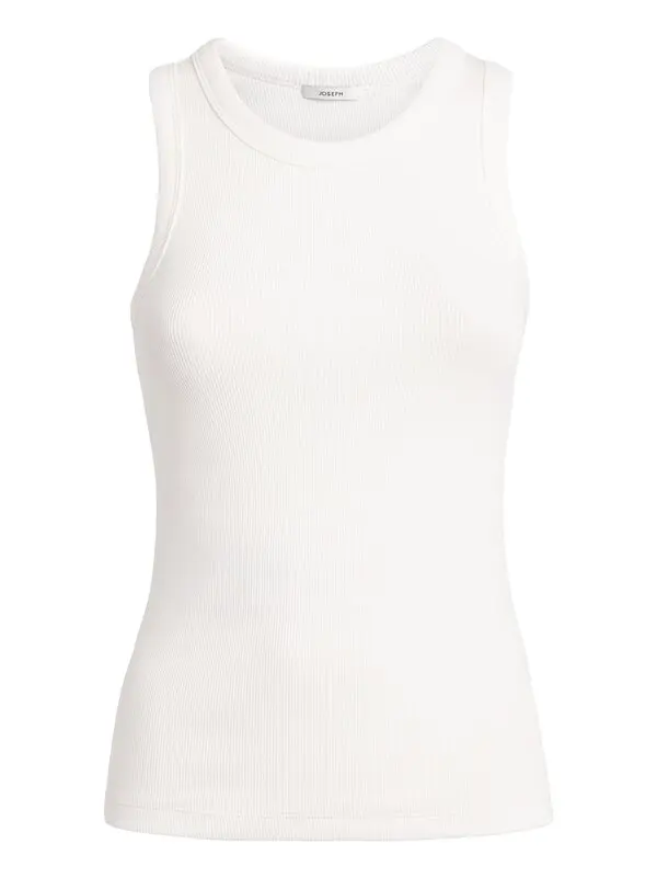 JOSEPH Stretch-cotton Tank Top - White