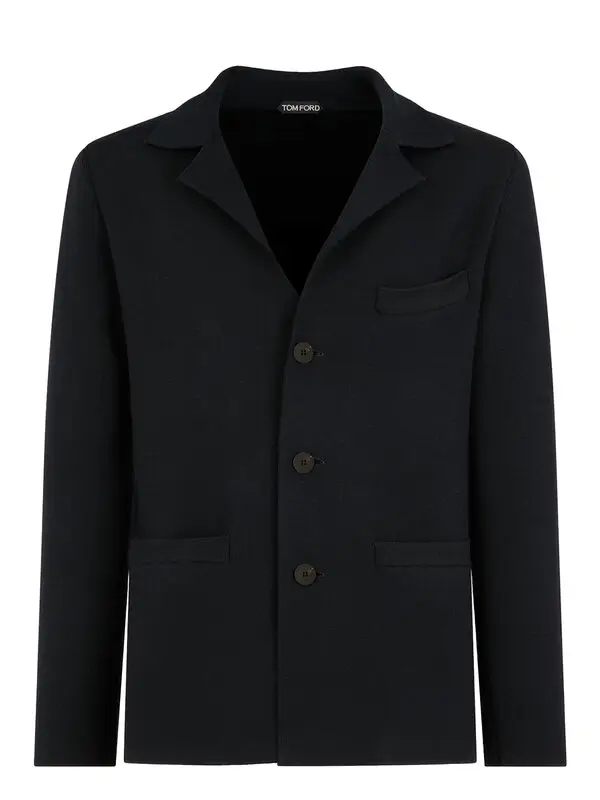 TOM FORD Wool Blazer Cardigan - Black
