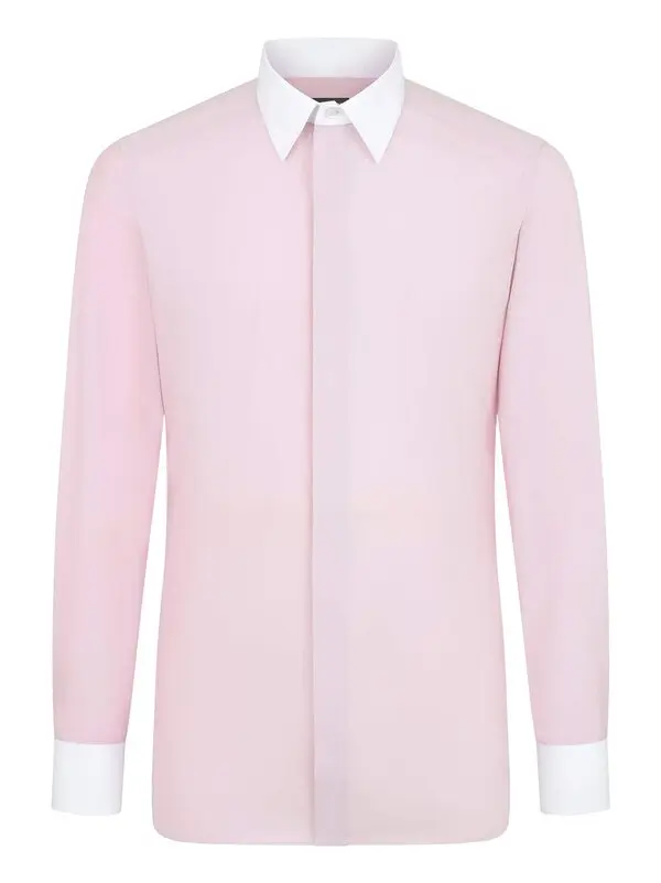 TOM FORD Cotton Contrast-trim Shirt - Pink