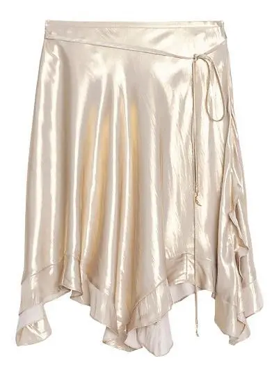 Zadig&Voltaire Asymmetric-hem Satin Mini Skirt - Gold