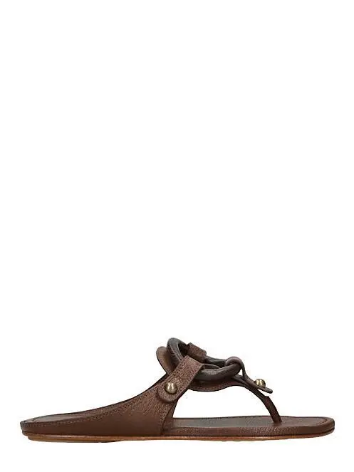PEDRO GARCIA Pattie Leather Sandals - Brown