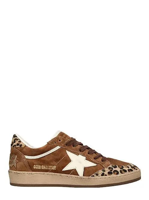 GOLDEN GOOSE Ballstar Suede Trainers - Dk.brn Com