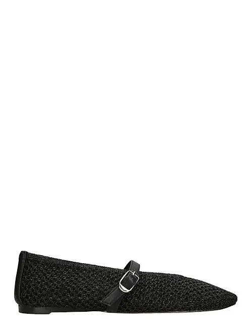 Steve Madden Gayla Knitted Ballet Flats - Black