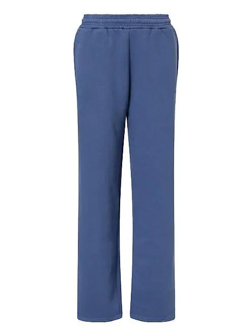 SISTERS & SEEKERS Wide-leg Cotton-blend Jogging Bottoms - Navy