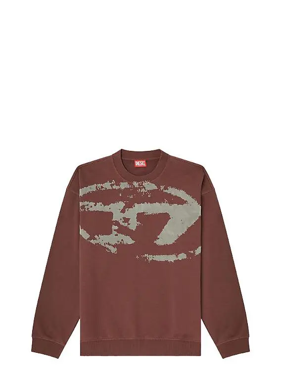 Diesel S-boxt-n5 Branded Cotton-jersey Sweatshirt - 61j