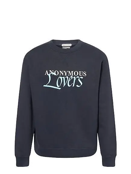JW Anderson Anonymous Lovers Crewneck Sweatshirt - Washed Black
