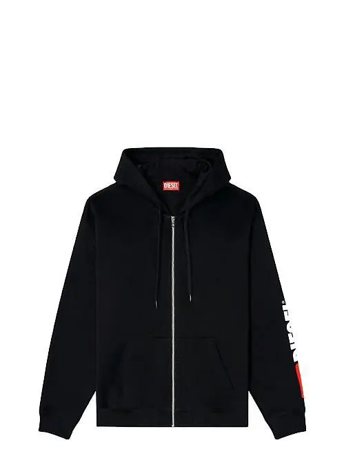 DIESEL Branded Cotton-jersey Hoody - 9xx