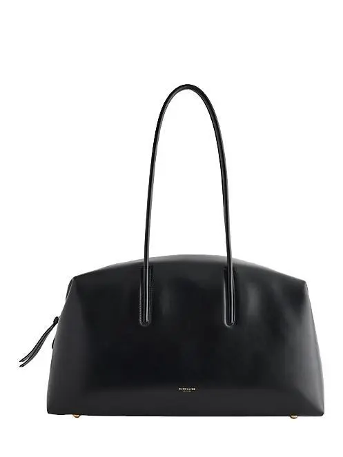 DEMELLIER Stockholm Leather Shoulder Bag - Black