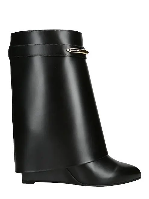 Givenchy Shark 95 Leather Ankle Boots - Black