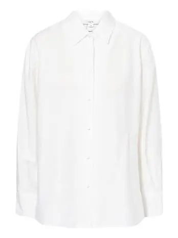 Vince Relaxed-fit Classic-collar Woven Shirt - Lt Cream