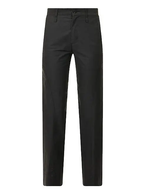 Issey Miyake Pigment Dyed Flared Cotton Trousers - Black