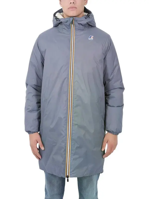 K-WAY Le Vrai 3.0 Eiffel Orsetto Hooded Coat - Grey