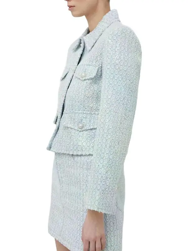 Miss Sixty Pearl-buttoned Jacket - Blue