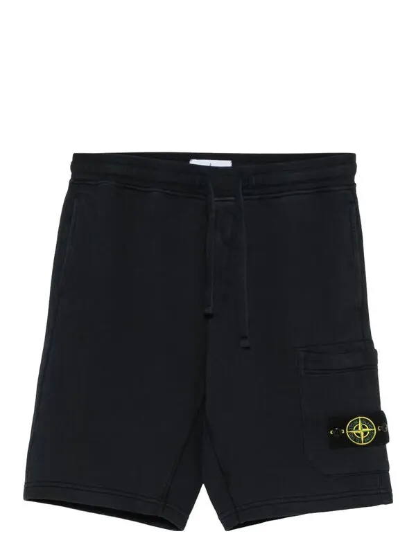 Stone Island Cotton Shorts With Pocket - Blue