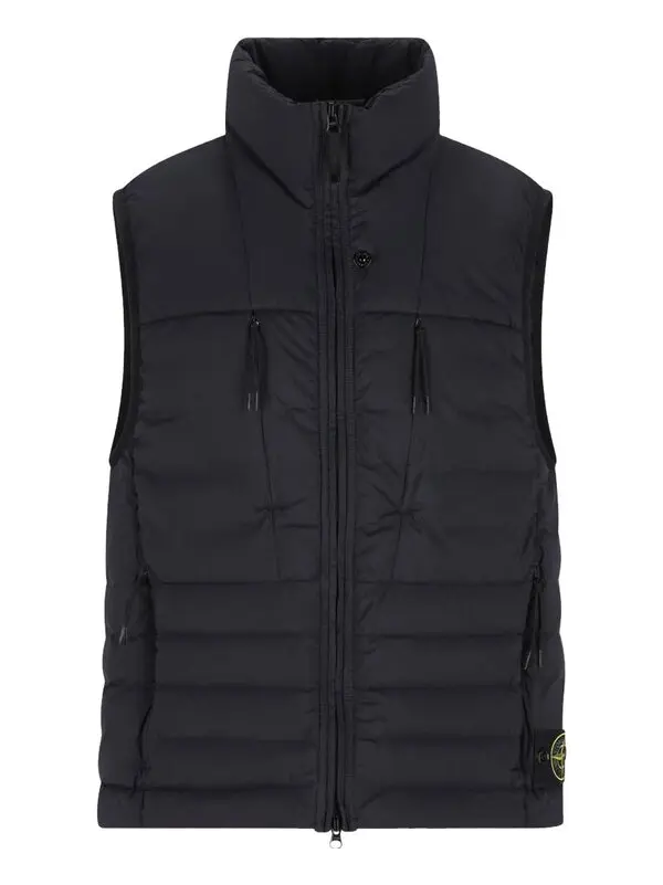Stone Island Vest With Pockets - Blue