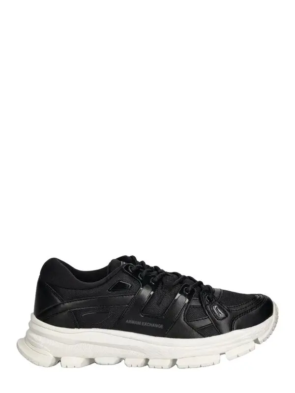 Armani Exchange Textured Sneakers - Black
