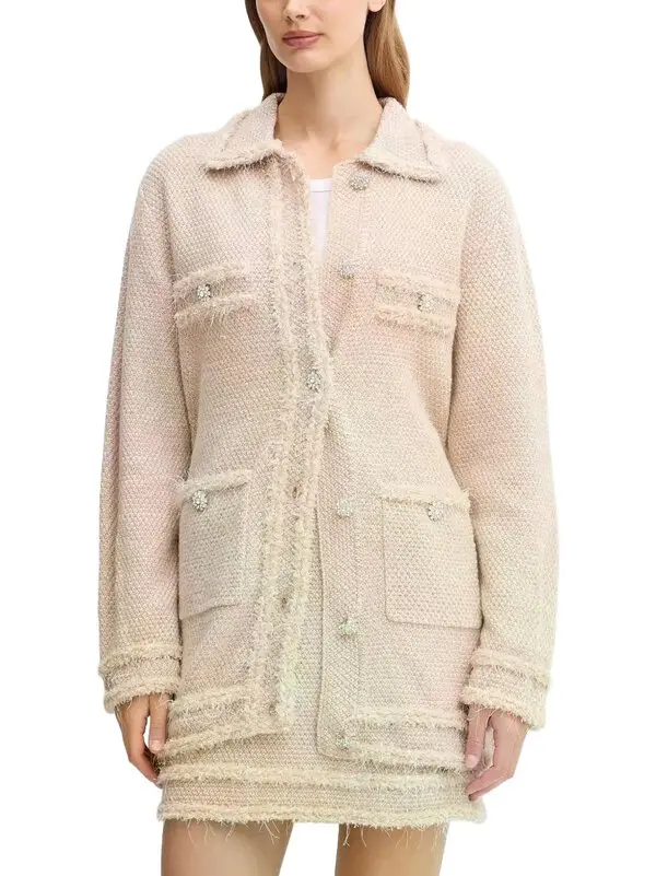 BLUGIRL Fringed Embellished Cardigan - Neutrals