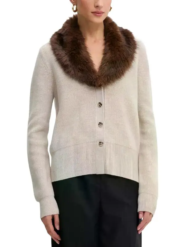 BLUGIRL Detachable-collar Buttoned Cardigan - Neutrals