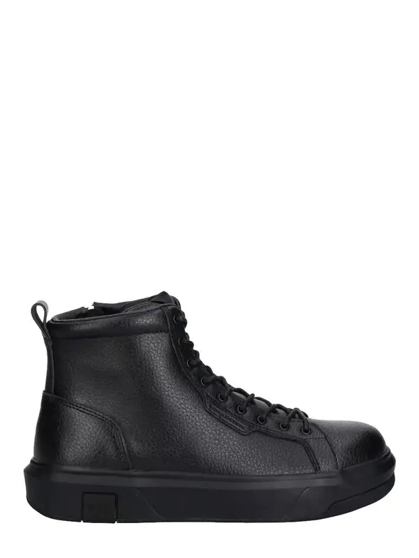Armani Exchange Lace-up Zip-fastening Sneakers - Black