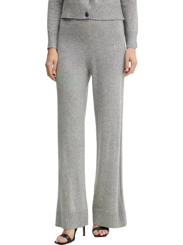 Armani Exchange Ribbed Logo Trousers - Grey