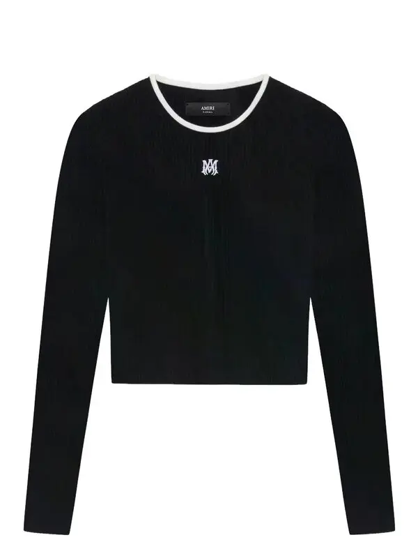 Amiri Logo Trim Knitwear - Black