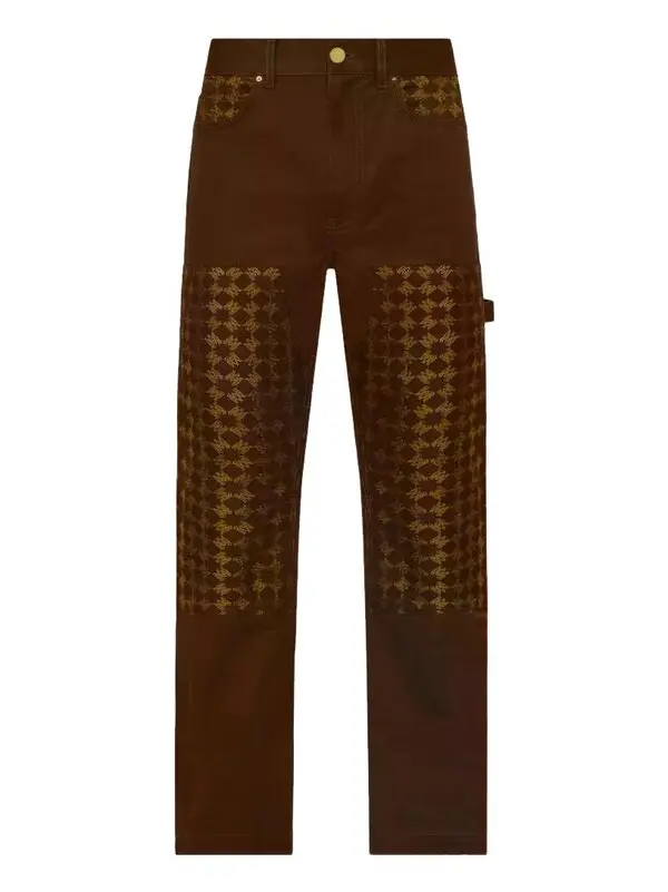Amiri Jacquard Carpenter Trousers - Brown