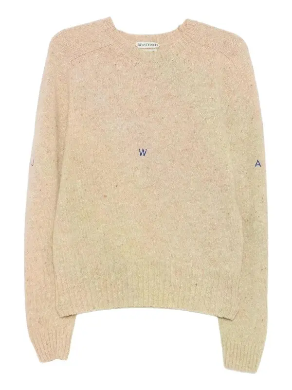 JW Anderson Logo-embroidered Jumper - Neutrals