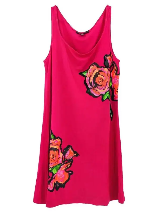 LOUIS VUITTON 2009 Floral Sleeveless Dress - Pink