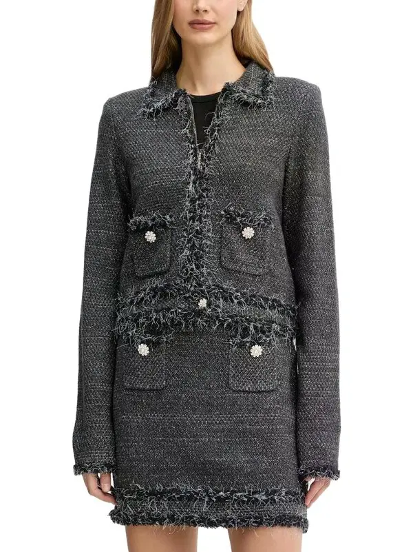 BLUGIRL Fringed Embellished Cardigan - Grey