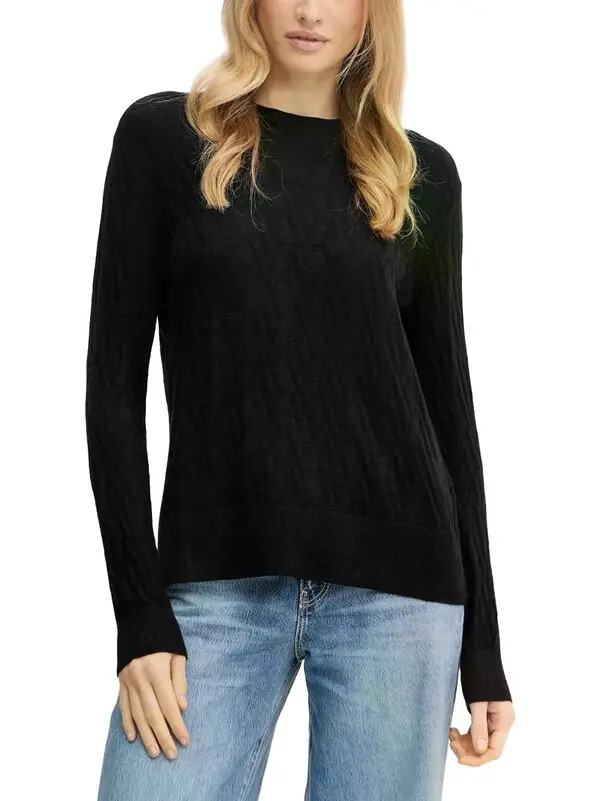 Armani Exchange Textured Knit Sweater - Black