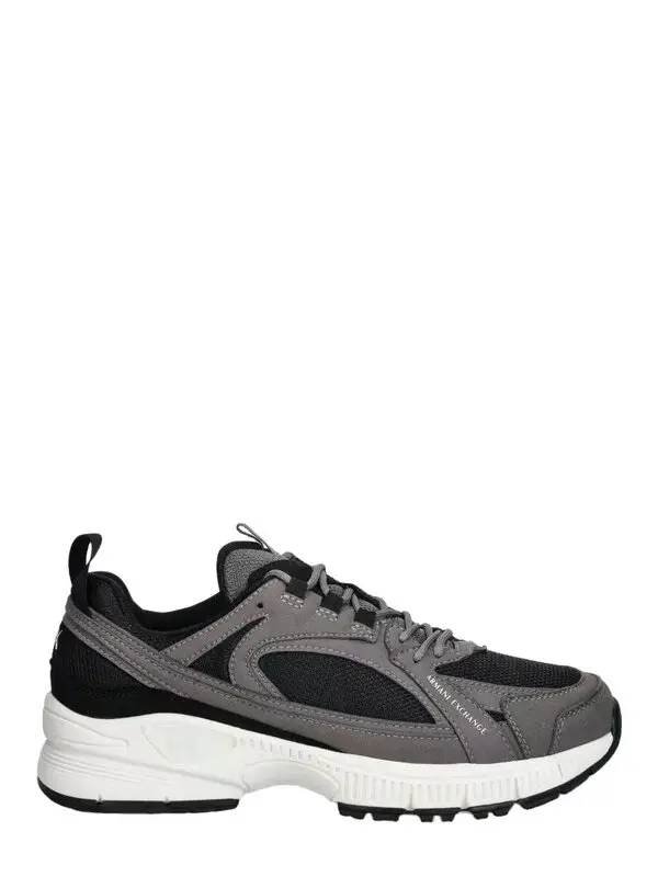 Armani Exchange Panelled Lace-up Sneakers - Grey