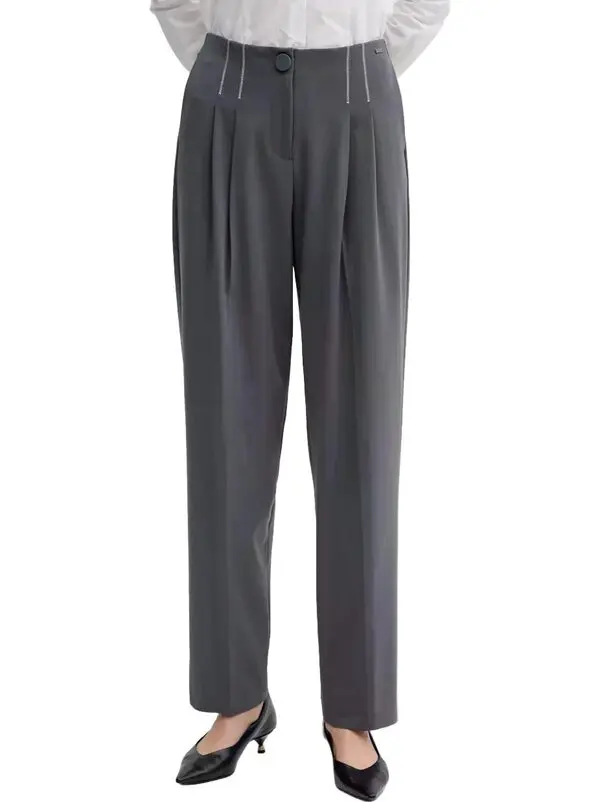 Armani Exchange Pleated Trousers - Grey