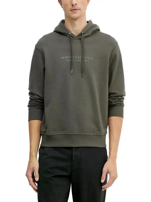 Armani Exchange Logo Hoodie - Grey