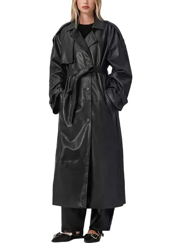 ALLSAINTS Reed Belted Trench Coat - Black