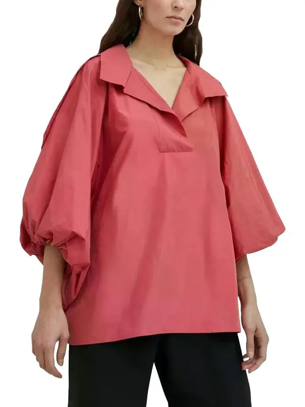 MMC STUDIO Balloon-sleeve Top - Red