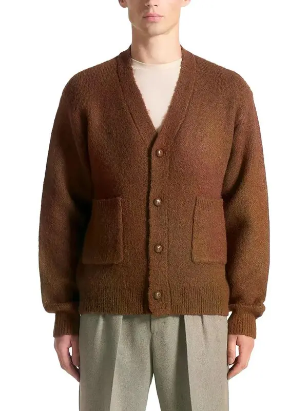 Manière De Voir Brushed Knit Cardigan - Brown