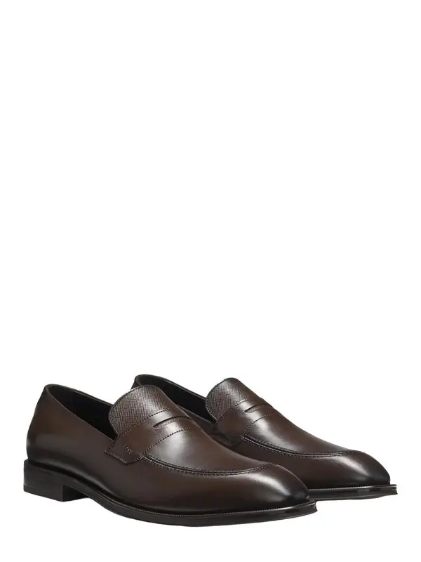 BOSS Leather Loafers - Dark Brown