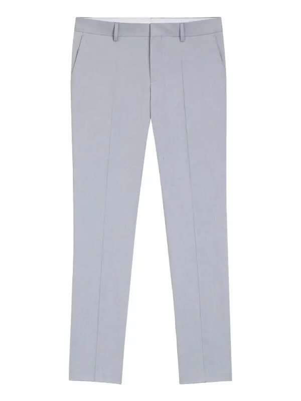 BOSS Slim-fit Patterned Trousers - Light Blue