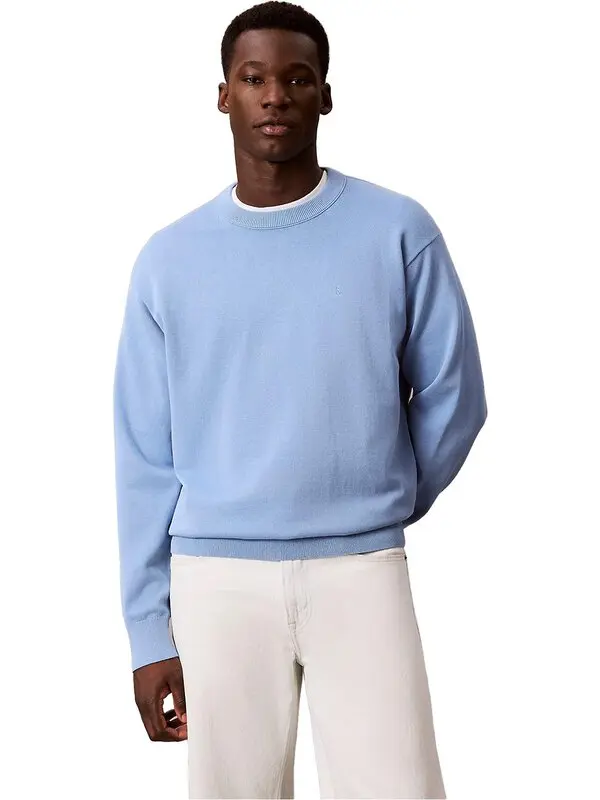 Calvin Klein Smooth Cotton Relaxed Fit Sweater - Allure