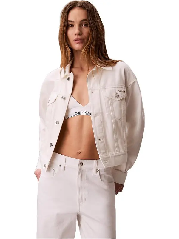 Calvin Klein 90s Trucker Jacket - Chalk White
