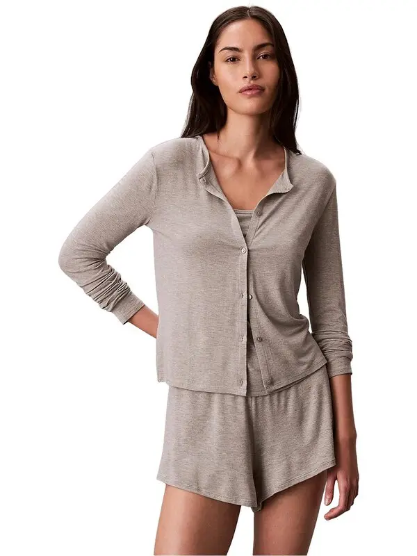 Calvin Klein Ultra Soft Modal Cardigan - Grey Heather