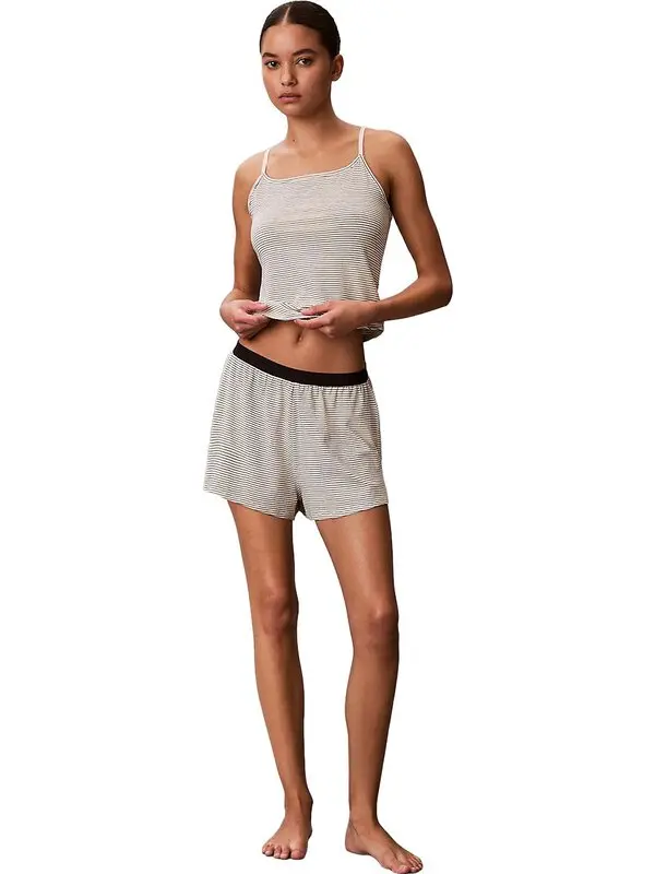 Calvin Klein Ultra Soft Modal Shorts - Erin Stripe Ivory