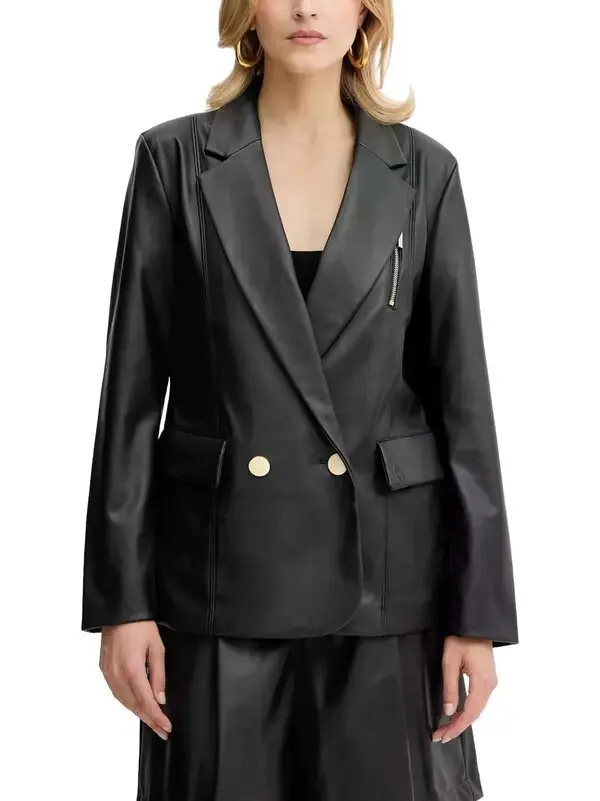 Armani Exchange Double-breasted Jacket - Black