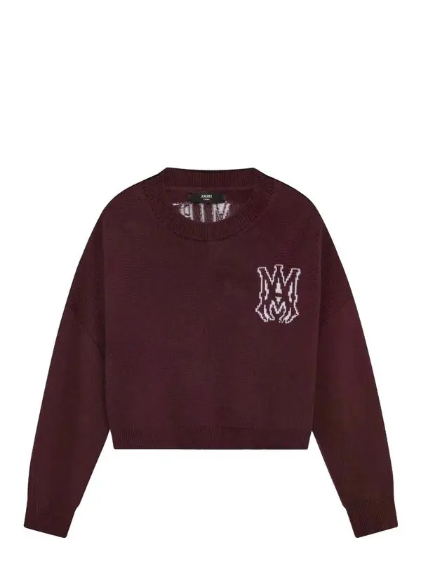 Amiri Ma Crew Knit Sweater - Red