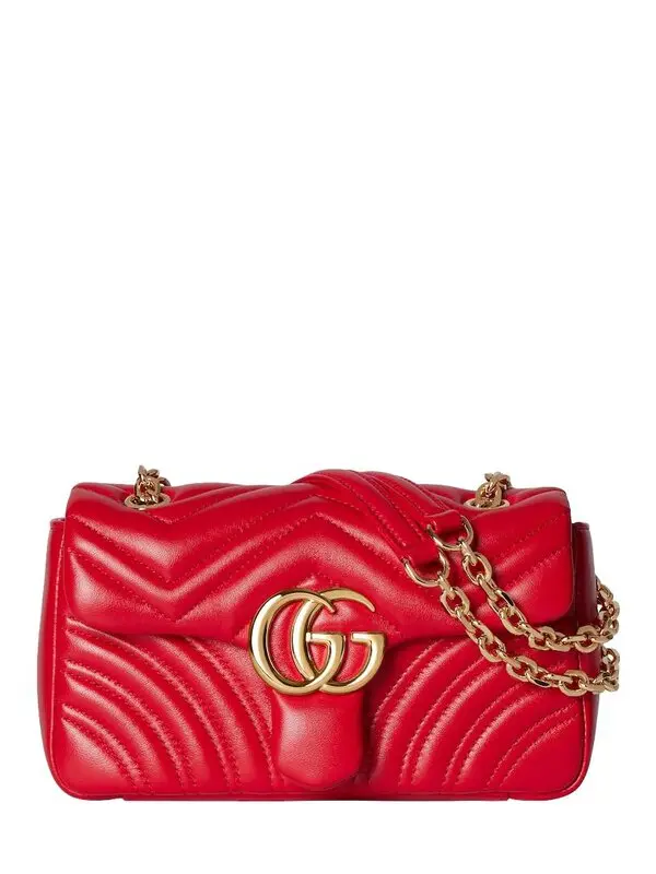 Gucci Gg Marmont Small Shoulder Bag - Red