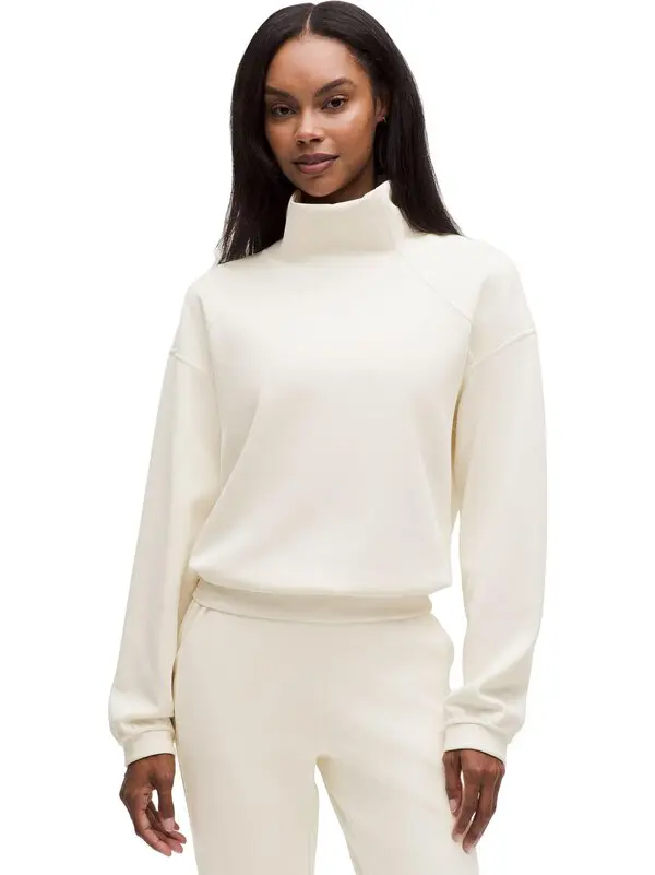 Lululemon Brushed Softstreme Funnel Neck - Light Ivory